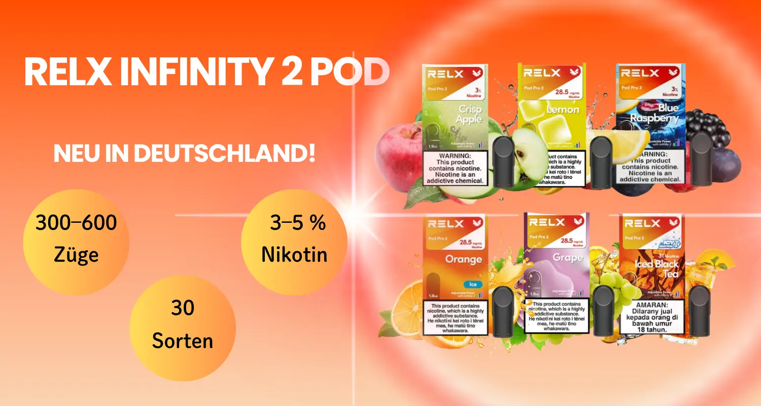 RELX Infinity 2 Pods (Pod Pro 2) Kaufen - Nur 8,5€ | Neu Pod